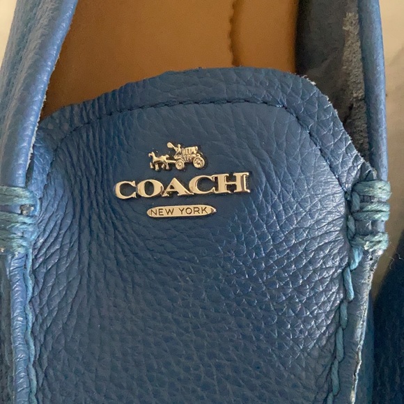 Coach | Shoes | Coach Royal Blue Leather Loafer Flats | Poshmark